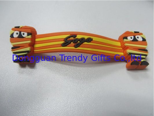 Promotional Micro Injection 3D Cartoon Character Earphone Silicone Cable Winder / Headphone Cord Cable Holder With Logo supplier