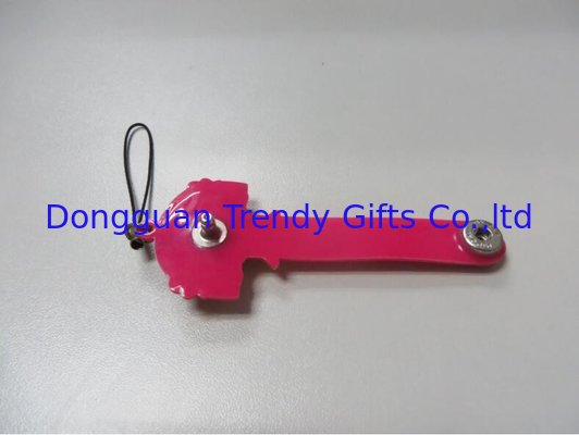 Multi Function Cute Charms Earphone Silicone Cable Winder Keyring In Pink Color For Girls Lanyard supplier