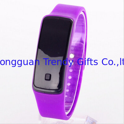 Cheap Promotional Glass Silicone Led Bracelet Wrist Watches With Red Light Time Display In Stock ,Fast Delivery supplier