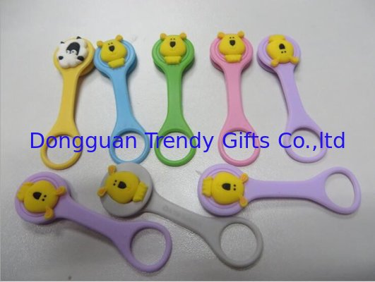 Mini Cute Dog Shape Charms Silicone Earphone Cable Holder Cable Winder Accept Logo Print supplier