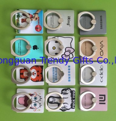 Customized Print Cute Animals Plastic Finger Ring Mobile Holder With Sticky Adhesive For Best Gift Sale supplier