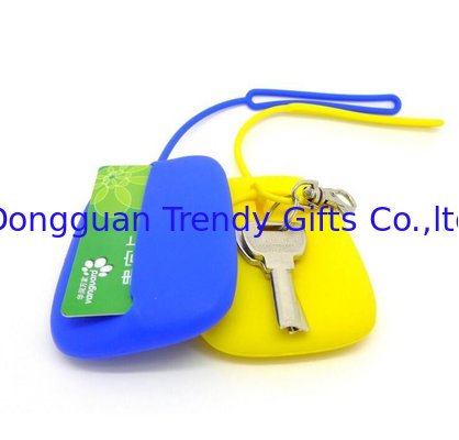 Multipurpose Silicone Key Wallet ID Card Holder With 15 Colors In Stock , Custom Print Your Own Logo supplier