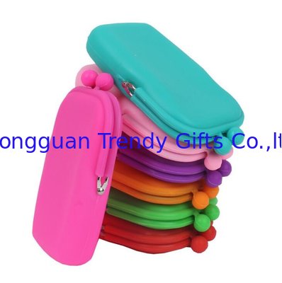 Multi-Usage Ladies Girls Silicone Jelly Pouch For Card /Coin/ Eye Glass / Makeup , Eco-Friendly supplier
