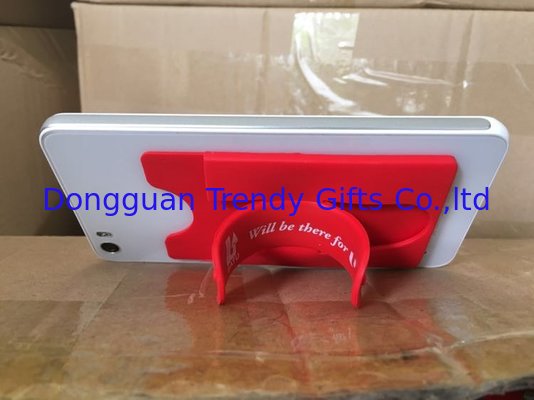 KK Women's And Children Hospital Custom 3M Sticker Silicone Card Pouch Phone Stand With Logo Printed, For Sale Gift supplier