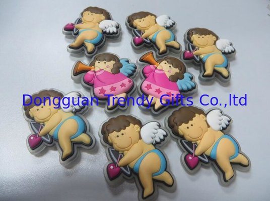 Flexible 3D Boys Girls Angel Shape PVC Fridge Magnet Sticker With Cheap Wholesale Price, For Home Decoration supplier