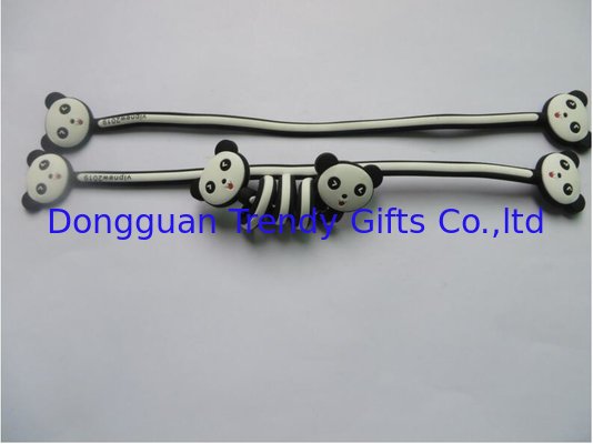 Custom Bear Silicone Rubber Earphone Cord Cable Winder With Extra Long Size , For Promotion Gift supplier
