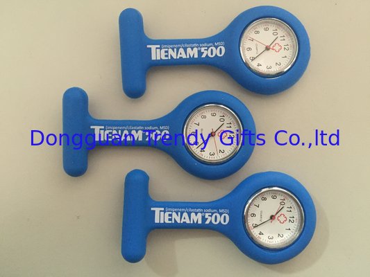 Personalized Dark Blue TIENAM Silicone Rubber Nurse Watch Fob Watch White Face ,For Promotion Gift supplier