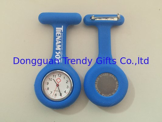 Personalized Dark Blue TIENAM Silicone Rubber Nurse Watch Fob Watch White Face ,For Promotion Gift supplier
