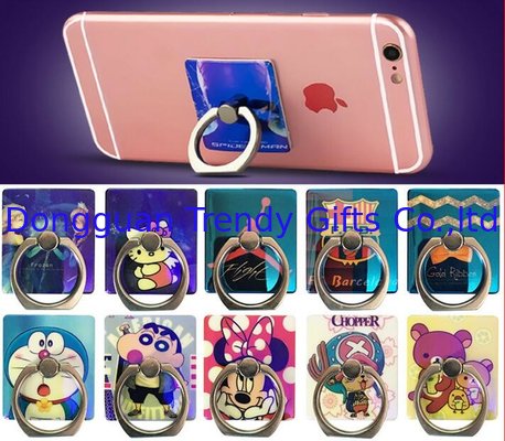 Fashion 360 Degree Universal Acrylic Mobile Phone Ring Holder Finger Ring Stand With Custom Printing Cartoon Figures supplier