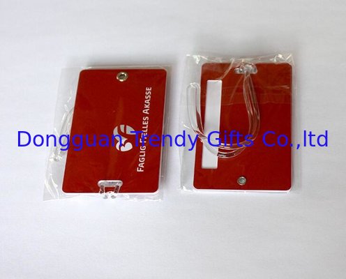 Personalized Rotatable  2 Card Eyelet Attached Plastic PVC Luggage Tag With Loop Strap,For Airline Travel Bag supplier