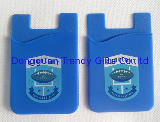 Custom Printed Logo Cell Phone Case Card Holder Card Pouch With 3M Sticker , For Business Card Credit Card supplier