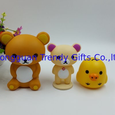 Custom Lovely Bear Rubber PVC Toys ,PVC Vinyl Action Figures , Eco-friendly For Home Decoration, Accept OEM supplier