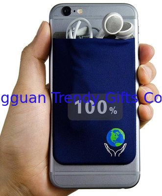 Hot Sale Elastic Smart Phone Wallet Lycra Cell Phone Pocket In Black ,For Earphone Cable And Cards Better Storage supplier