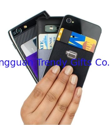 Custom 3M Sticker Royal Blue Lycra Phone Pocket Card Holder With Heat Transfer ,For College Of Nursing Collection supplier