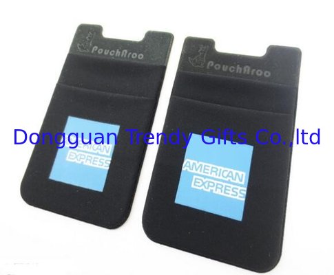 Fashion Black Kangaroo Mobile Phone Pouch Card Holder, Debossed Logo,For American Express supplier