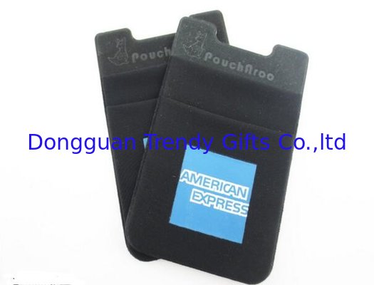 Fashion Black Kangaroo Mobile Phone Pouch Card Holder, Debossed Logo,For American Express supplier
