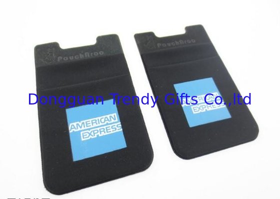 Fashion Black Kangaroo Mobile Phone Pouch Card Holder, Debossed Logo,For American Express supplier