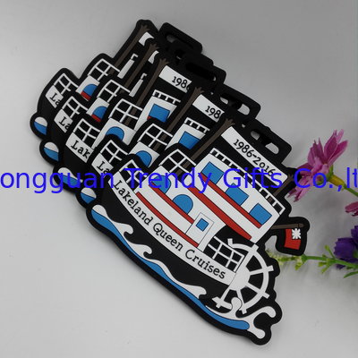 Customized Lakeland Queen Cruises Vessels Shape Soft PVC Travel Luggage Tag ID Name Tag,Eco Friendly , As Souvenir Gift supplier