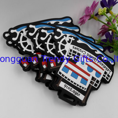 Customized Lakeland Queen Cruises Vessels Shape Soft PVC Travel Luggage Tag ID Name Tag,Eco Friendly , As Souvenir Gift supplier