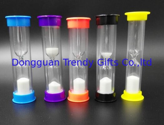 Cheap Mini Style Plastic Tube Timer Sandglass 1Minute/3Minutes/5Minutes, For Kids Tooth Brushing Timer supplier