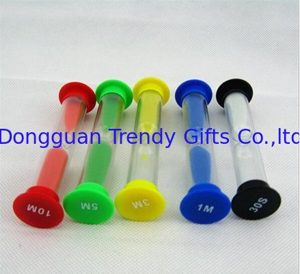 Cheap Mini Style Plastic Tube Timer Sandglass 1Minute/3Minutes/5Minutes, For Kids Tooth Brushing Timer supplier