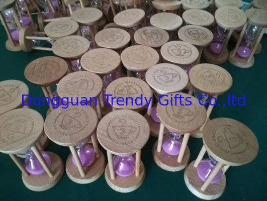 Novelty Mini Wood Sand Timer Hourglass With 3 Minutes,For Home And Restaurant Decoration supplier