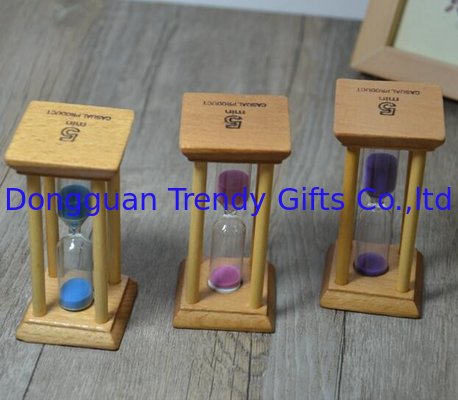 Novelty Mini Wood Sand Timer Hourglass With 3 Minutes,For Home And Restaurant Decoration supplier