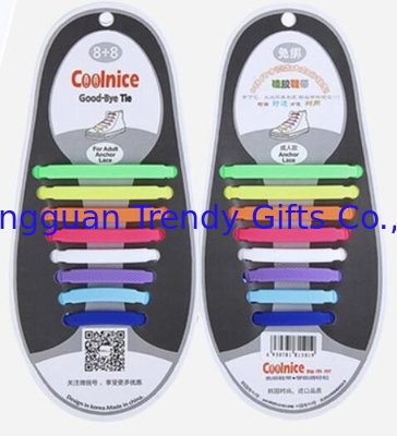Cool Nice Unisex Man Women No Tie Silicone Shoelace Sneaker Rubber Shoelace, 8+8 Design With 12 Colors,For Sport Gift supplier