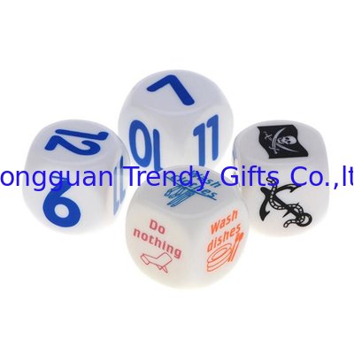 Funny 25MM Acrylic Joke Dice With Custom Printing Six Side,Cheap Wholesale Price, For Game And Homework Jokes supplier