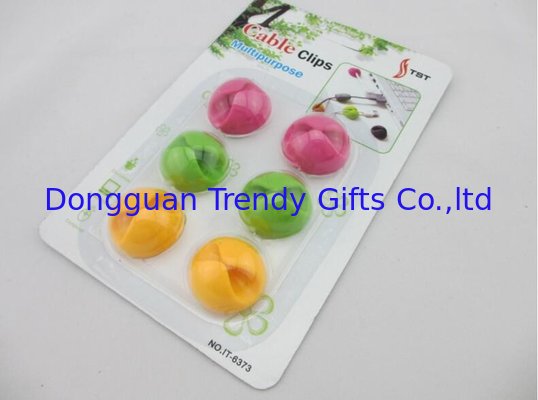 Hot Sale Silicone / Plastic Cable Clip Cable Holder Set , 4 Pcs/ 6 Pcs In A Pack , Strong 3M Adhesive supplier