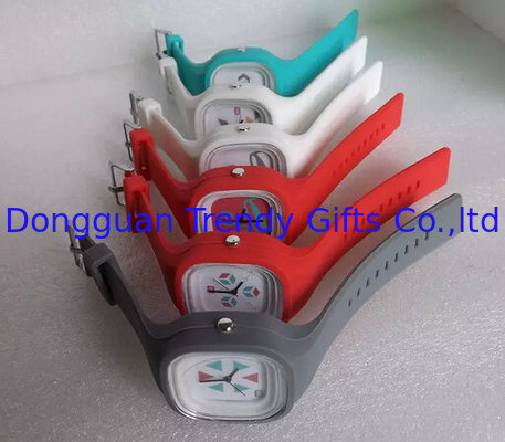 Purple Colour Silicone Rubber Jelly Band Watch 3ATM Water Resistant , White Face With Company Logo, Unisex For Men Women supplier