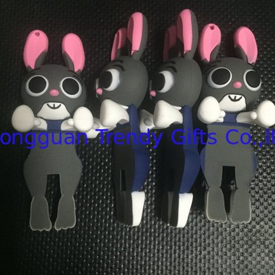 2017 DIY Cute 3D Zootopia Judy Soft PVC Cell Phone Charms , Stick To Smart Phone Case, Best Phone Gift Decoration supplier
