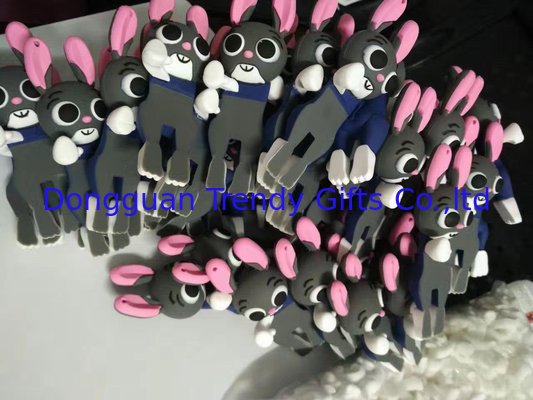2017 DIY Cute 3D Zootopia Judy Soft PVC Cell Phone Charms , Stick To Smart Phone Case, Best Phone Gift Decoration supplier