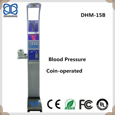 High Quality Health Body Human Scale Balance With Coin machine and heart rate/pulse weighing blood pressure mashine