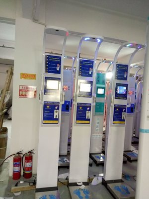 DHM-15A Touch LCD Screen 8'' and Coin Operated Slot Machine Height weight body scale Spanish and Mexico Peso Coin
