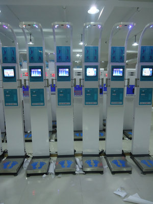DHM-600A Multi-function ultrasonic weight and height scale with touch LCD screen Electronic  weighing Scale
