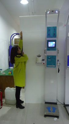 DHM-600A Multi-function ultrasonic weight and height scale with touch LCD screen Electronic  weighing Scale