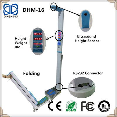 DHM-16 Foldable Digital Body Height Weight Bathroom Scale slim design and smart machine for pharmacy