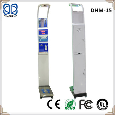 DHM-15 Supermarket Coin Ultrasonic Heihgt Sensor and Weight fat health analysis Bathroom scale 180kg/400lb body weighing