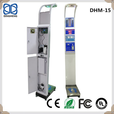 DHM-15 Supermarket Coin Ultrasonic Heihgt Sensor and Weight fat health analysis Bathroom scale 180kg/400lb body weighing