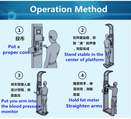 DHM-15A Automatic Height/Weight Measurement System with blood pressure meter scale Automatic Height/Weight Measurement