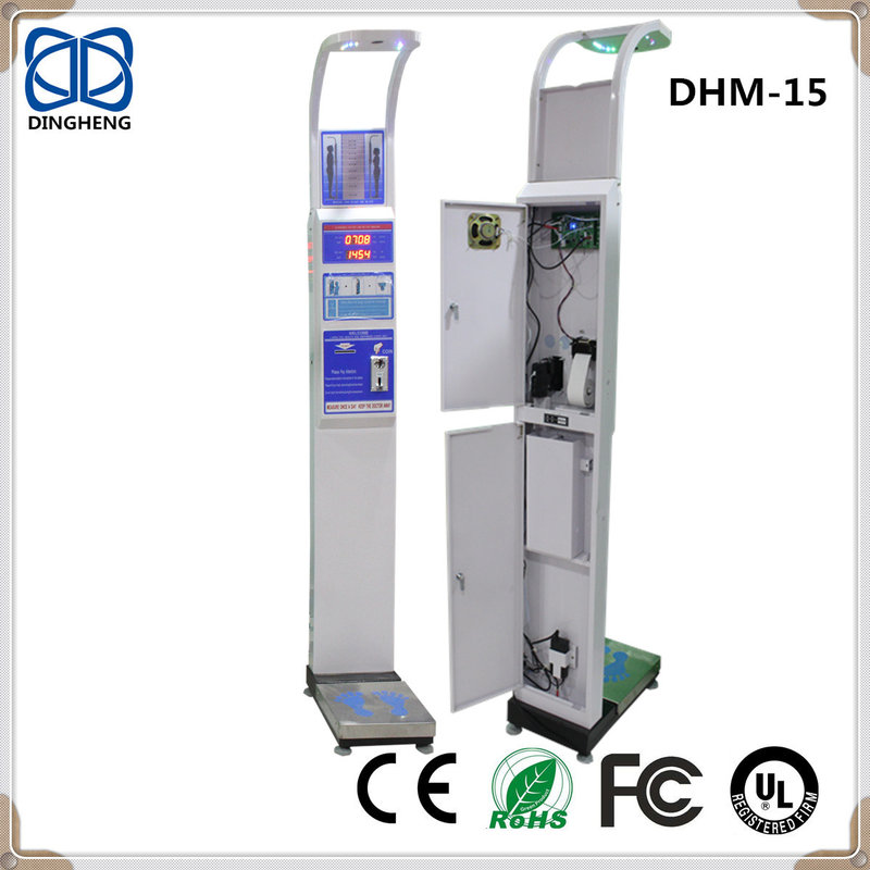 DHM-15 Height Weight body scale with coin and printer adult height measuring board from China Factory digital height