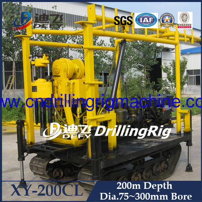 XY-200T  hydraulic rotary water well drilling rig machine 200m depth