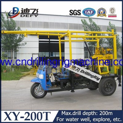 XY-200T  hydraulic rotary water well drilling rig machine 200m depth
