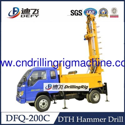 DFQ-200C truck mounted 200m DTH water well drilling rig, 200m Drilling Rig Machine