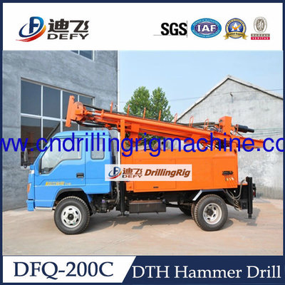DFQ-200C truck mounted 200m DTH water well drilling rig, 200m Drilling Rig Machine