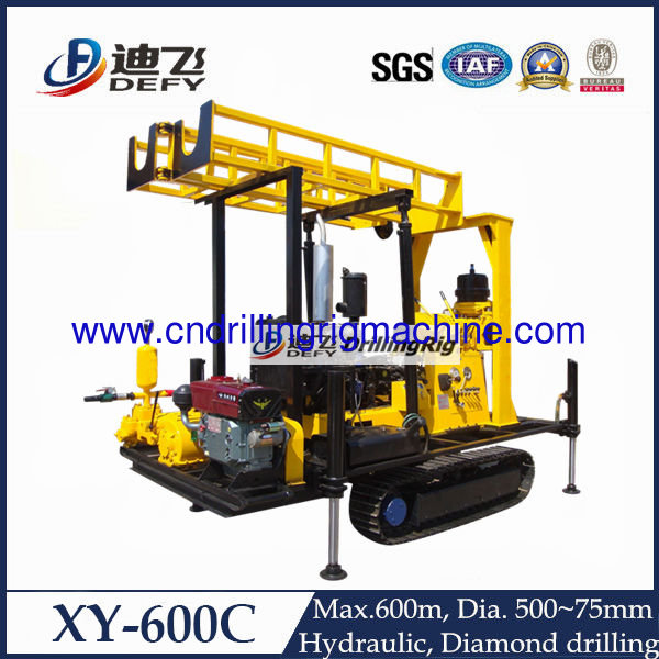 600m depth portable water drilling rig water well drilling machine XY-600C