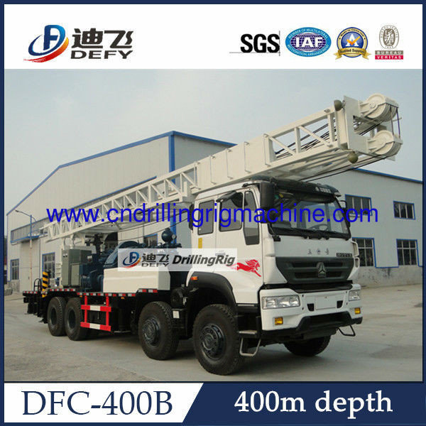 DFC-400B Sinotruk Truck mounted water well drill rig for sale, Hydraulic Water Well Rotary