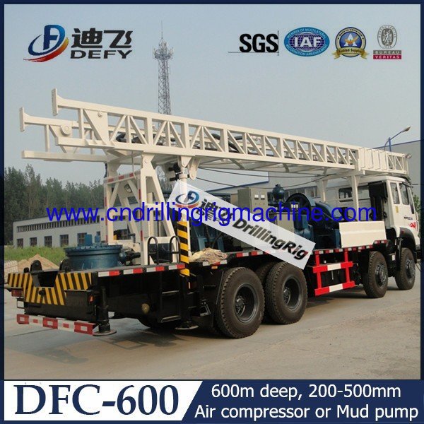 DFC-600 Sinotruck Truck Mounted Water Well Drill Rig Price for Sale