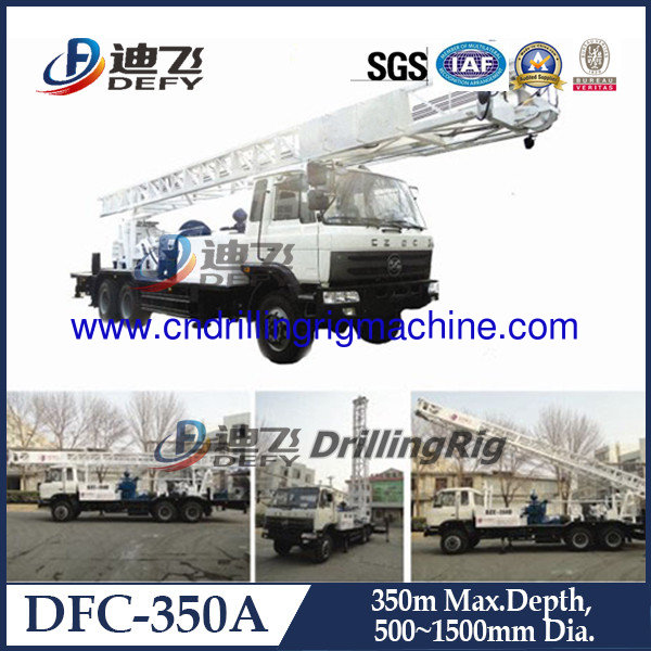 DFC-350A Hydraulic Rotary Truck Mounted Drilling Rig for depth 350m water well